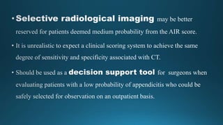 appendicitis inflammatory response scoring | PPT