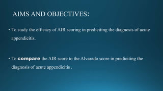 appendicitis inflammatory response scoring | PPT