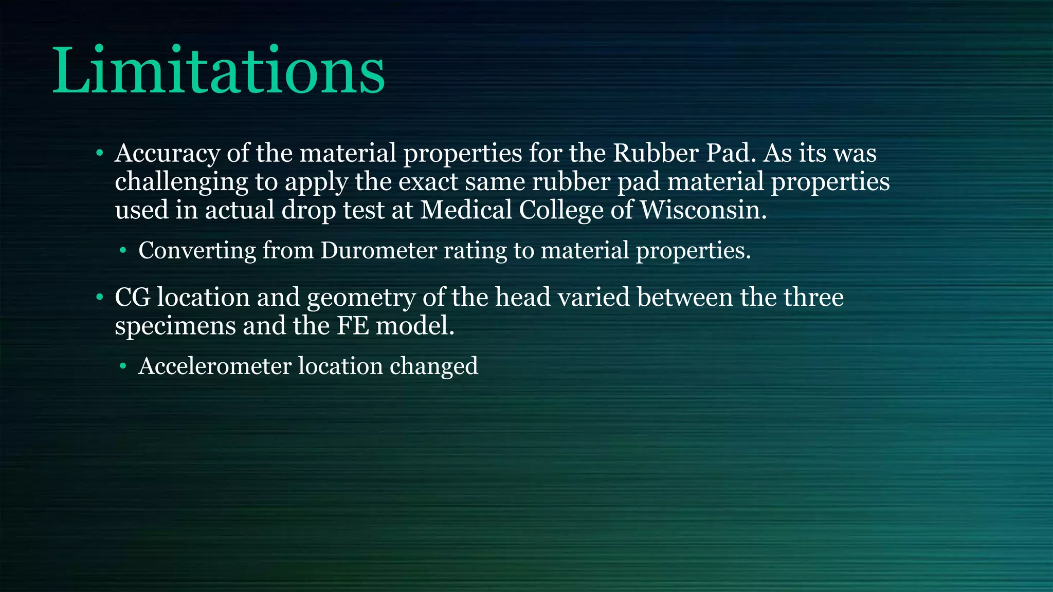 Drop Test Simulation of a Head Model | PPTX