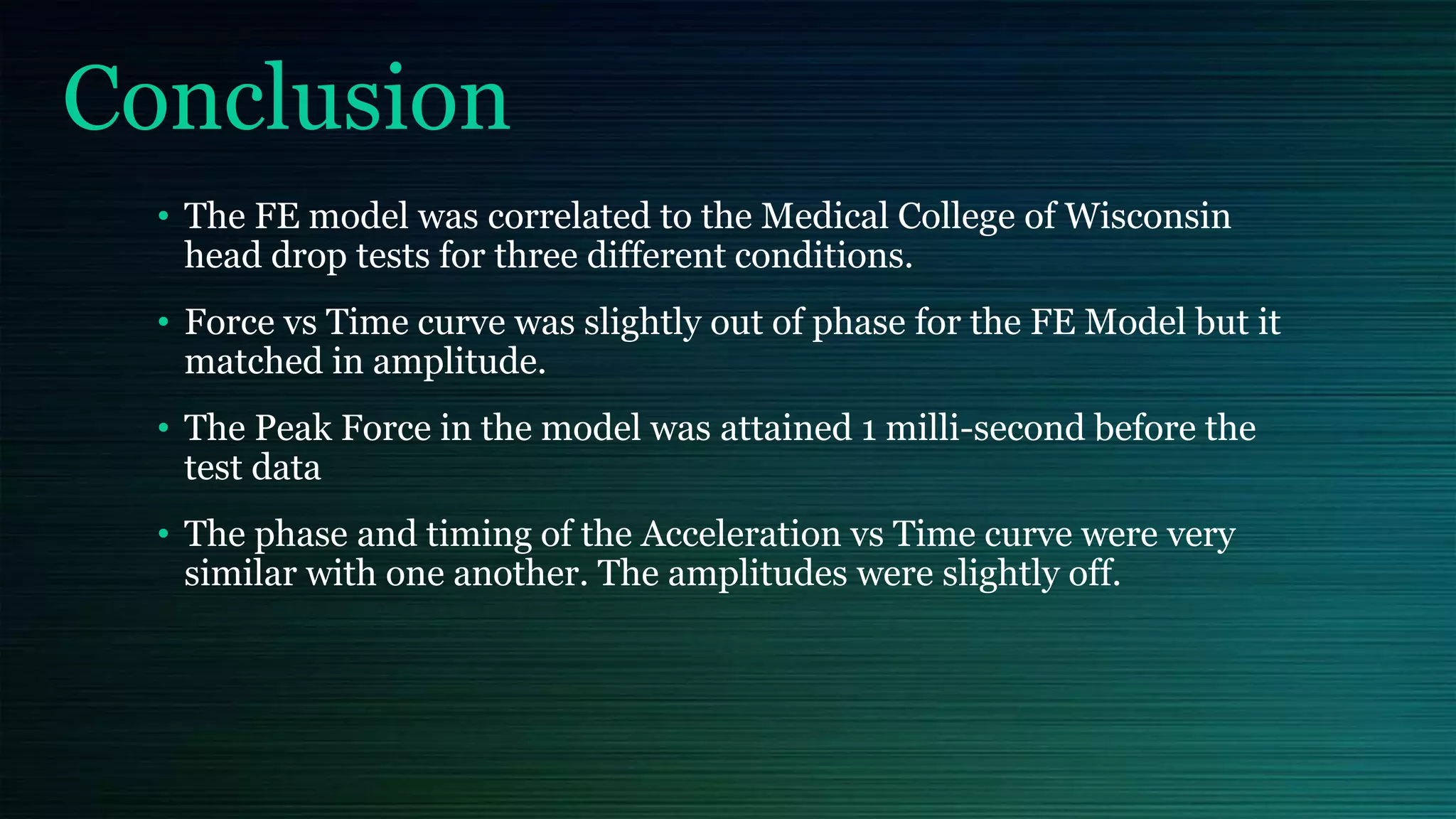 Drop Test Simulation of a Head Model | PPTX