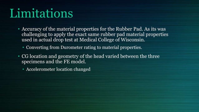 Drop Test Simulation of a Head Model | PPTX