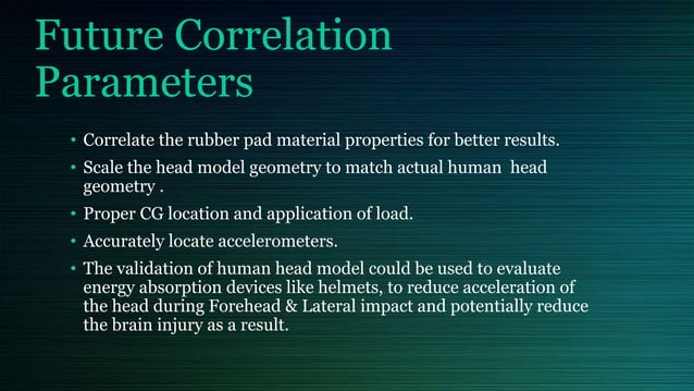Drop Test Simulation of a Head Model | PPTX