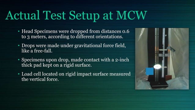 Drop Test Simulation of a Head Model | PPTX