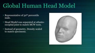 Drop Test Simulation of a Head Model | PPTX