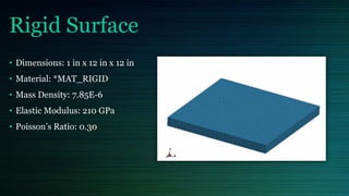 Drop Test Simulation of a Head Model | PPTX