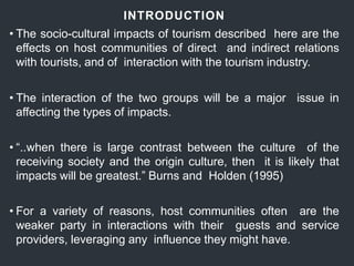 socio-cultural impacts of tourism in karnataka | PPTX