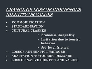 socio-cultural impacts of tourism in karnataka | PPTX
