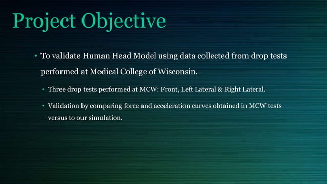 Validation of GHBMC M50 Head Model | PPTX | Physics | Science