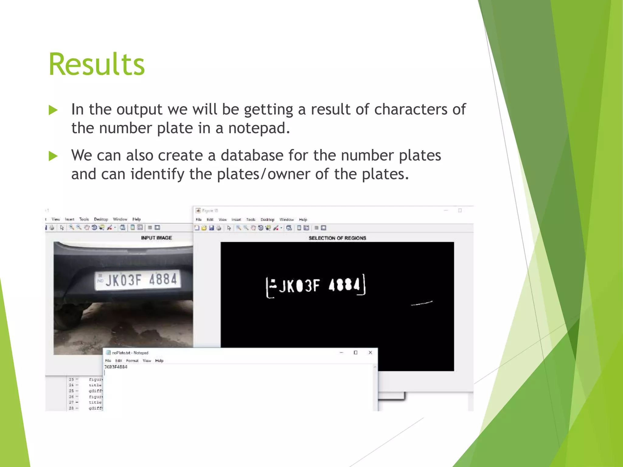 Car Number Plate Detection Using Matlab Image And Video Processing Pptx Computing Technology
