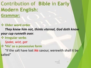 Early Modern English(1500-1800) | PPTX
