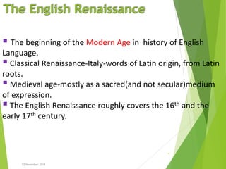 Early Modern English(1500-1800) | PPTX