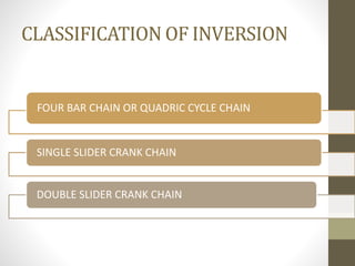 INVERSION OF MECHANISM | PPTX