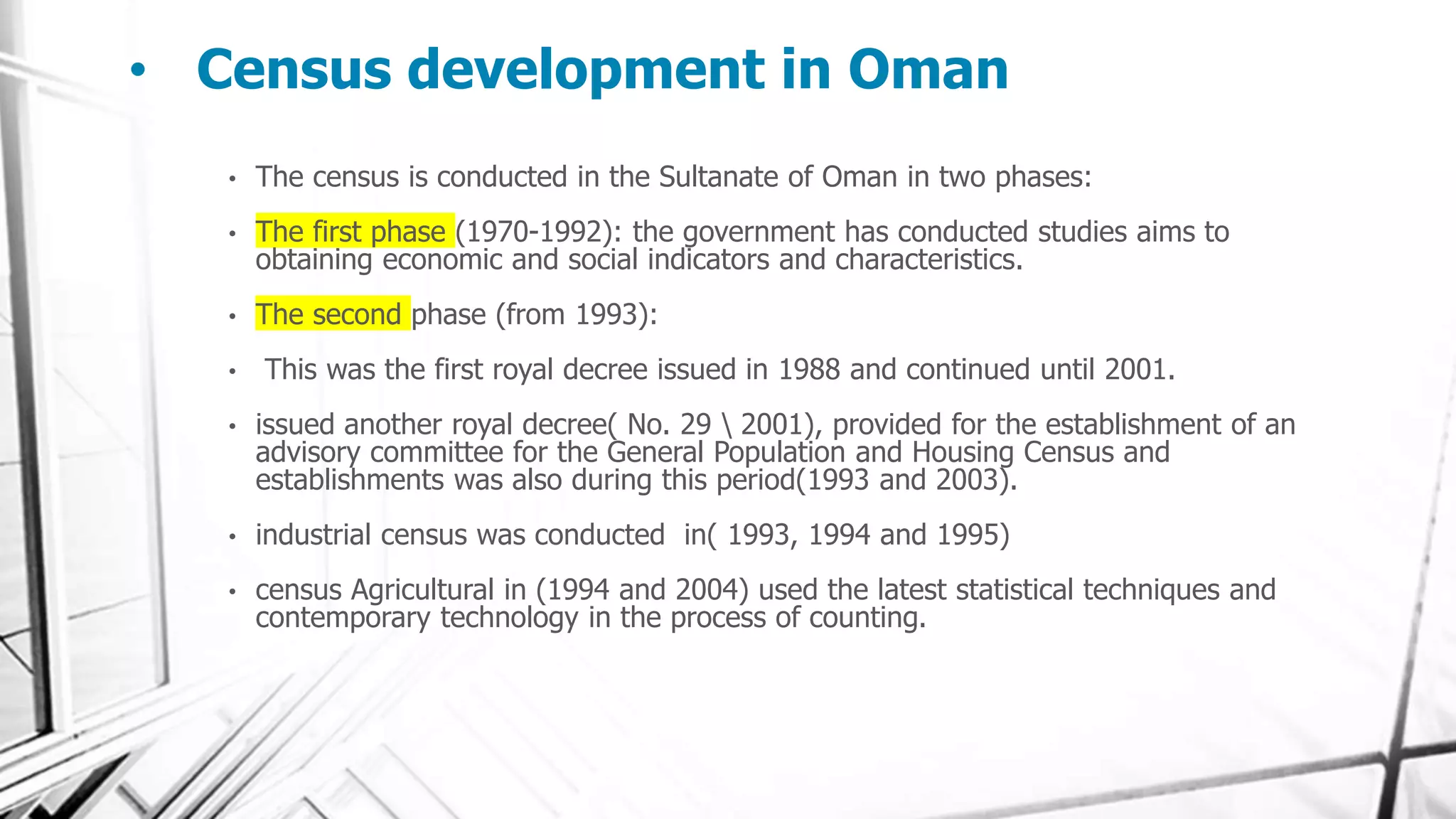 census development in Oman | PPTX