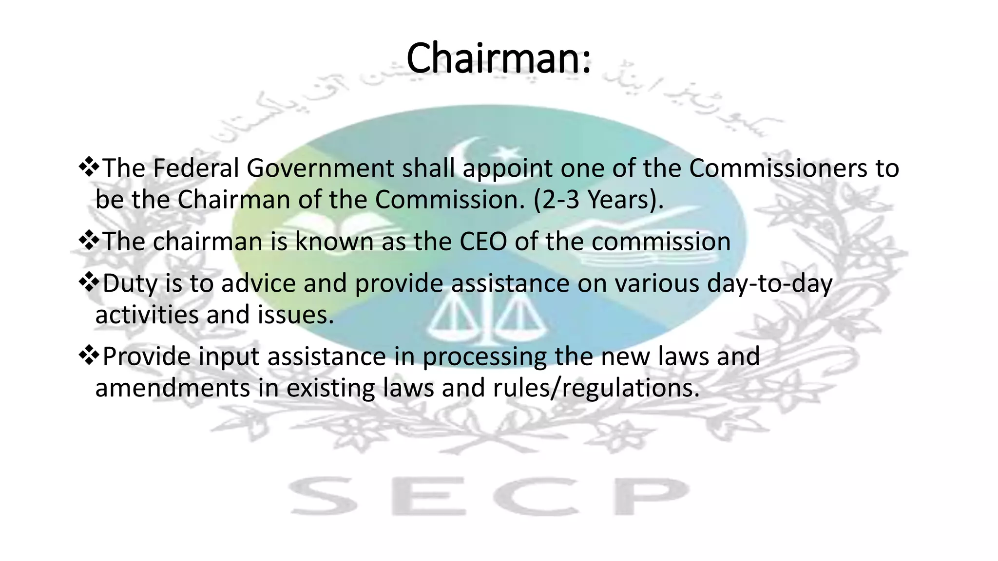 security exchange commision (SECP) | PPTX