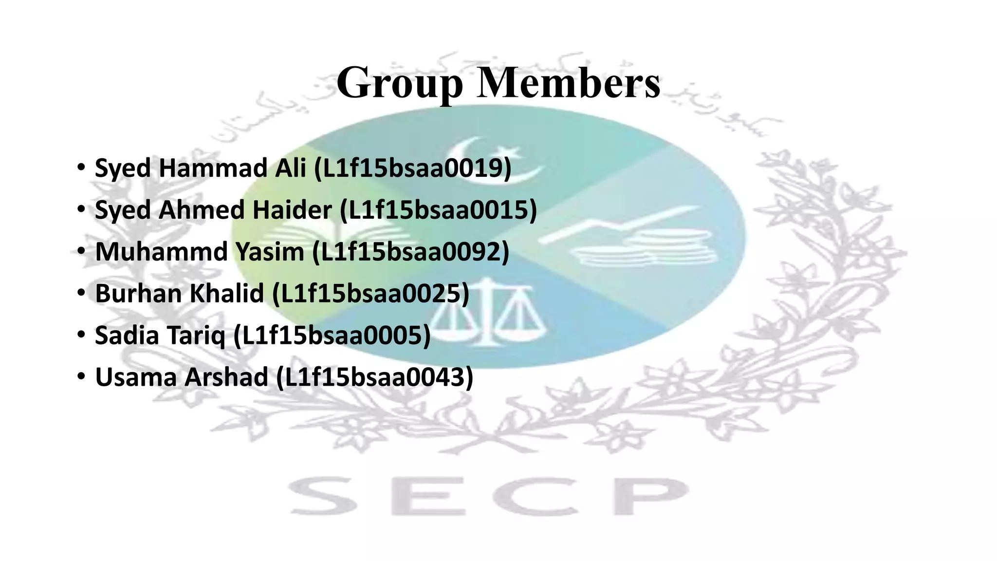 security exchange commision (SECP) | PPTX