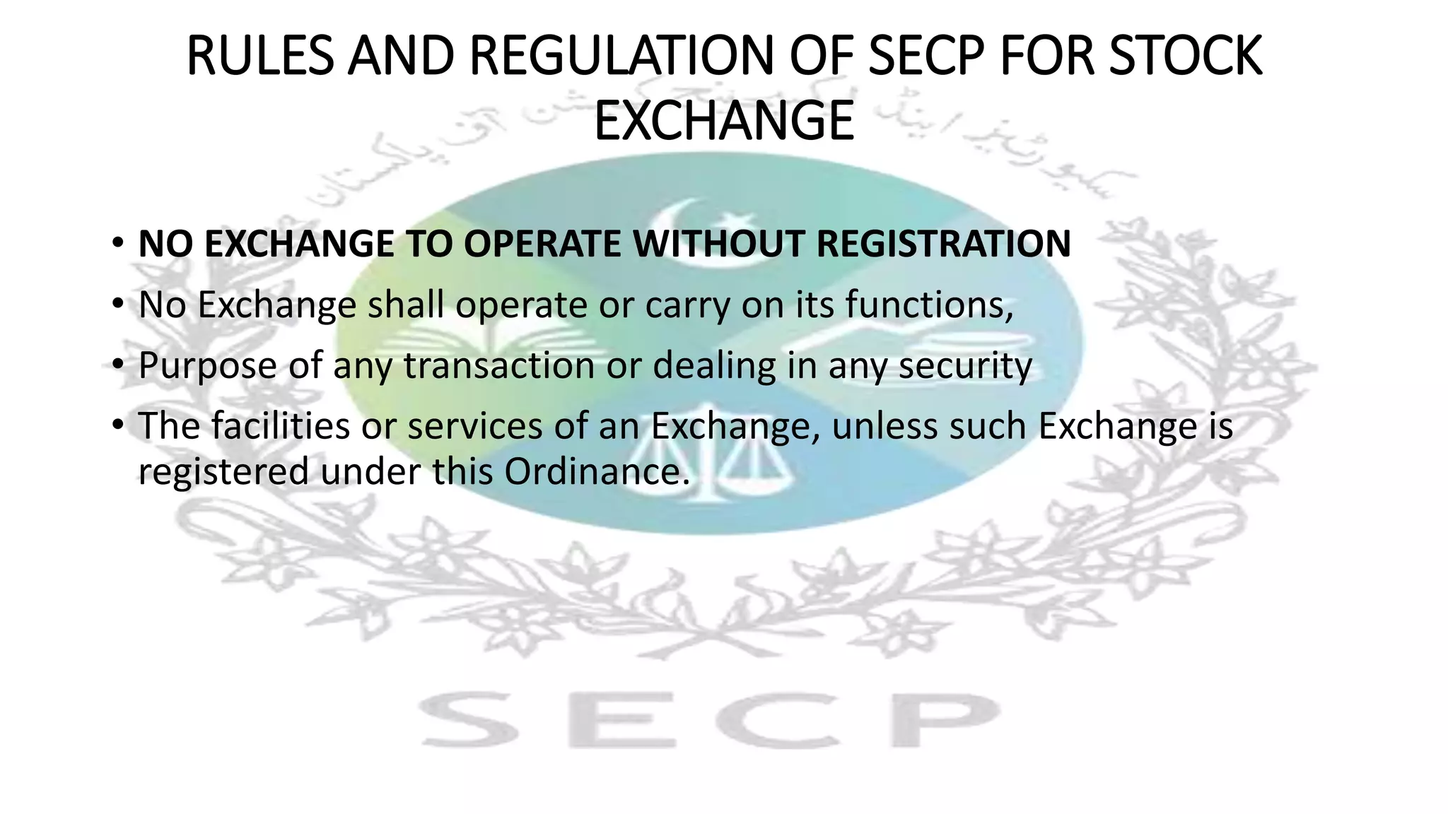 security exchange commision (SECP) | PPTX