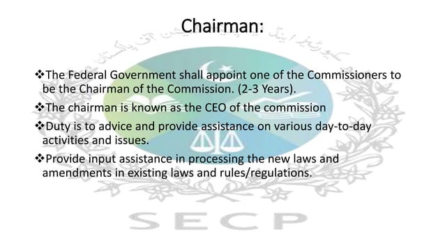 security exchange commision (SECP) | PPTX | Business Accounting ...