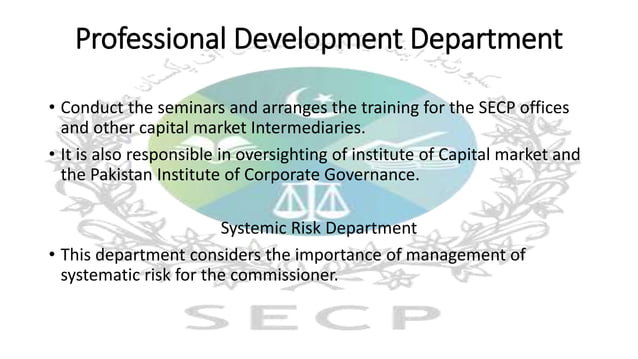 security exchange commision (SECP) | PPTX | Business Accounting ...