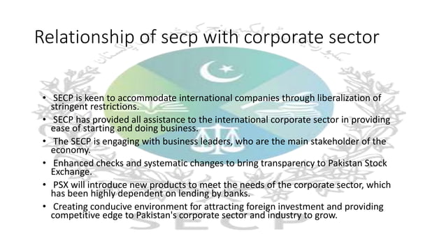security exchange commision (SECP) | PPTX | Business Accounting ...