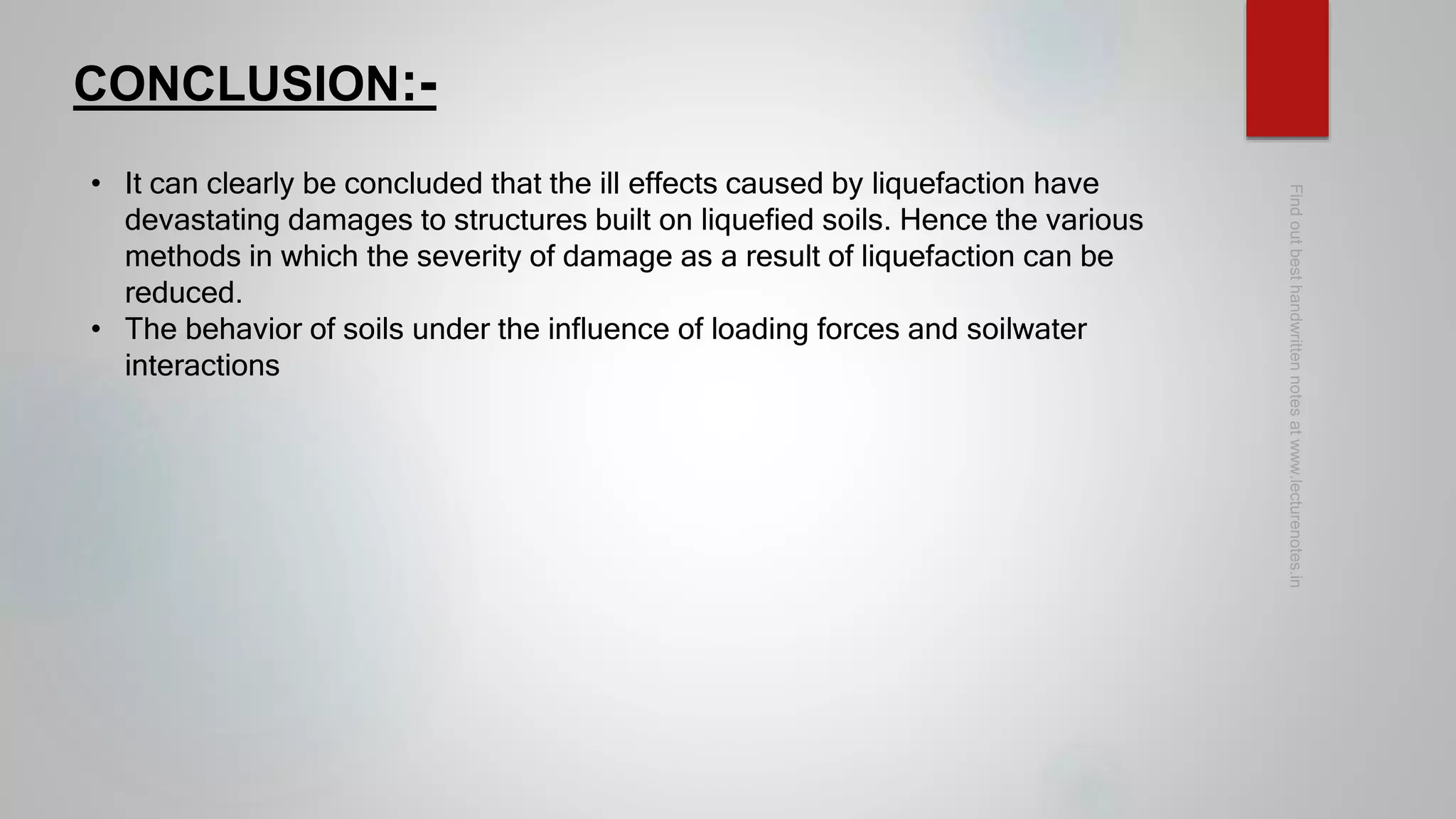 Power point presentation on Soil Liquefaction | PPTX