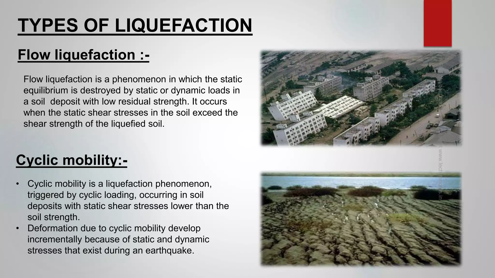 Power point presentation on Soil Liquefaction | PPTX | Geology | Science