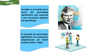 Teoría aprendizaje significativo de David Ausbel | PPTX