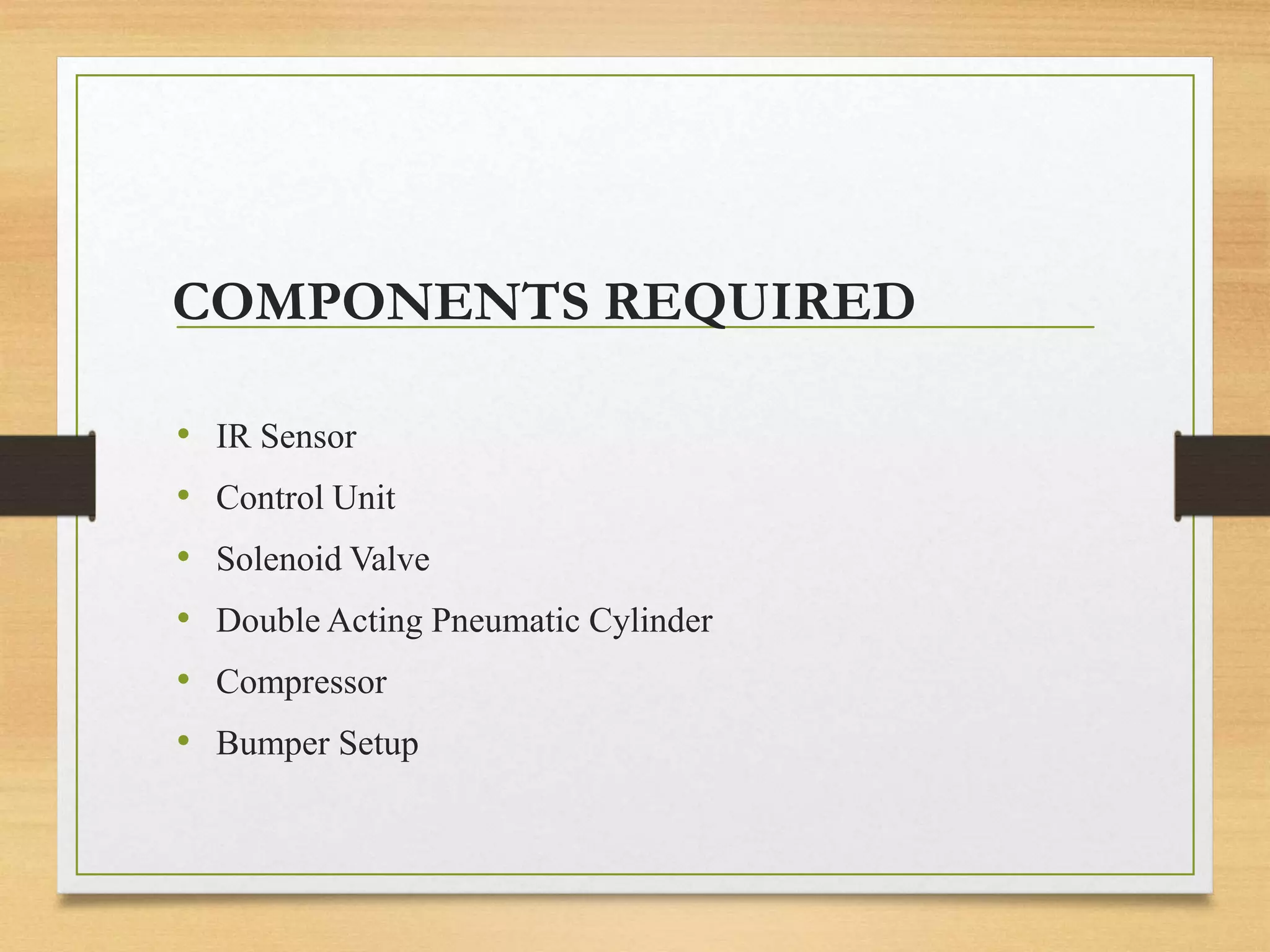 Automatic Pneumatic Double Bumper | PPTX