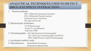 Drug excipient interaction | PPTX