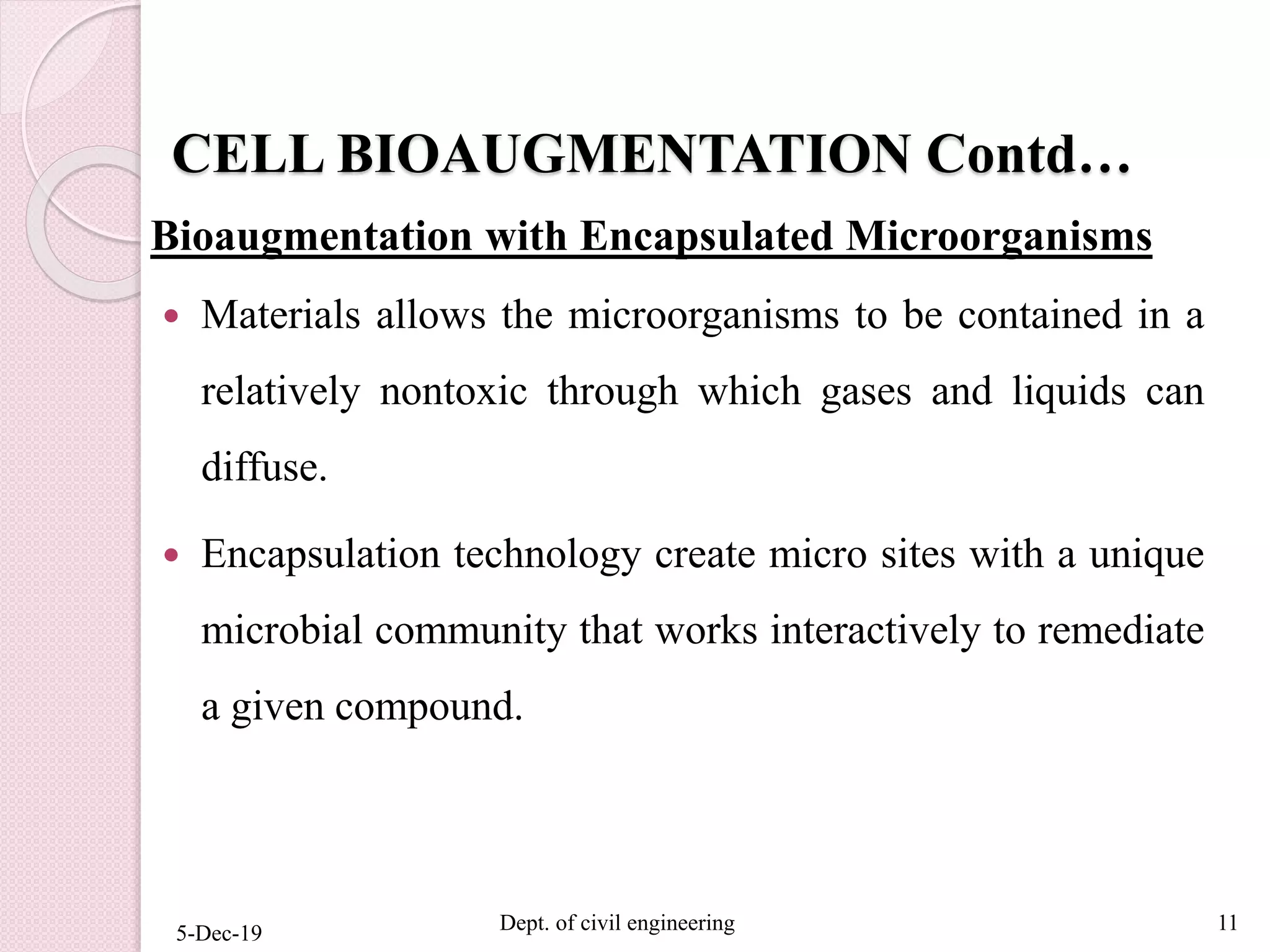 bioaugmentation as remediation technology | PPTX