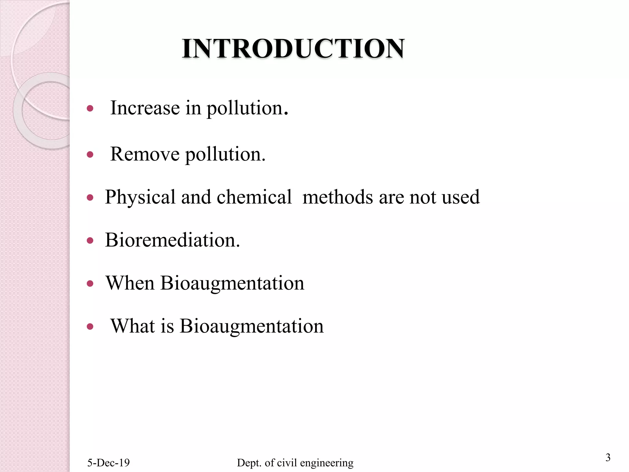 bioaugmentation as remediation technology | PPTX