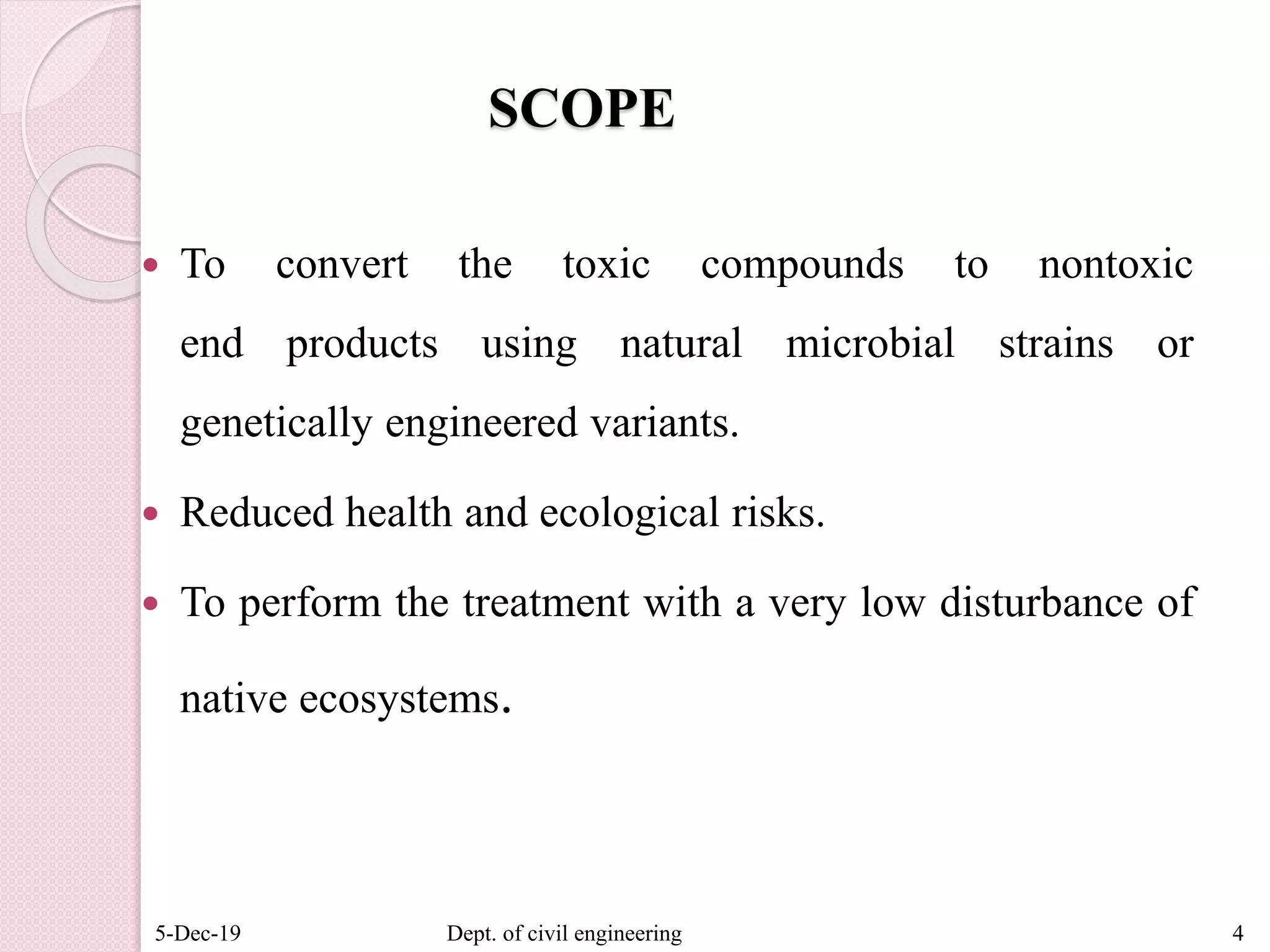 bioaugmentation as remediation technology | PPTX
