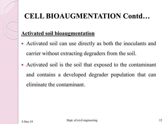 bioaugmentation as remediation technology | PPTX