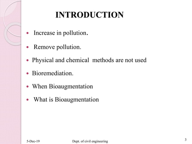 bioaugmentation as remediation technology | PPTX
