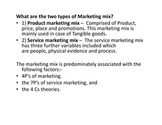 Marketing mix 4p's of marketing | PDF