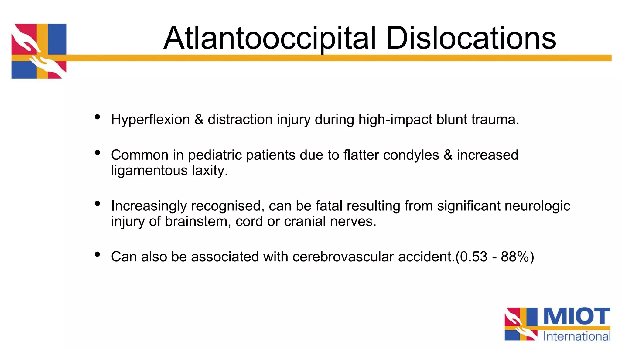 Injuries at occipitocervical junction | PPTX