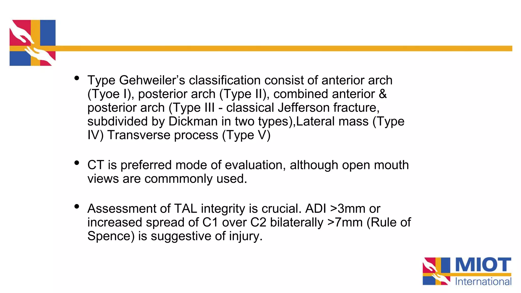 Injuries at occipitocervical junction | PPTX
