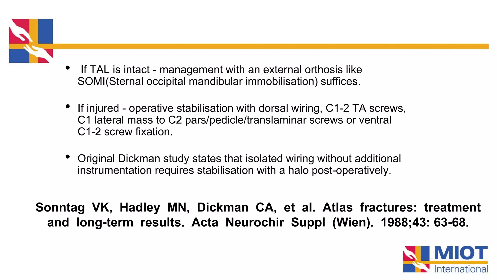 Injuries at occipitocervical junction | PPTX