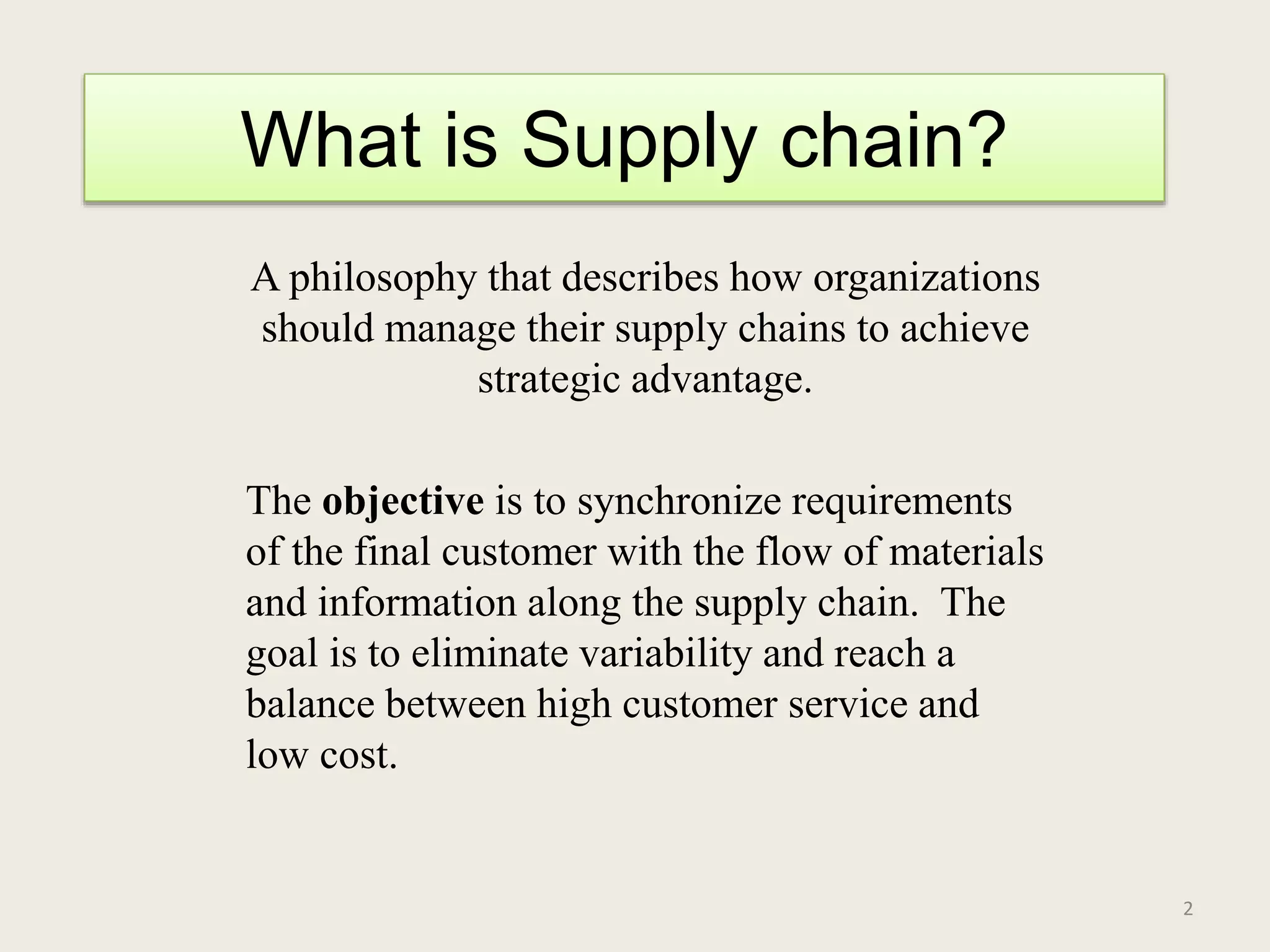 Supply Chain management | PPTX