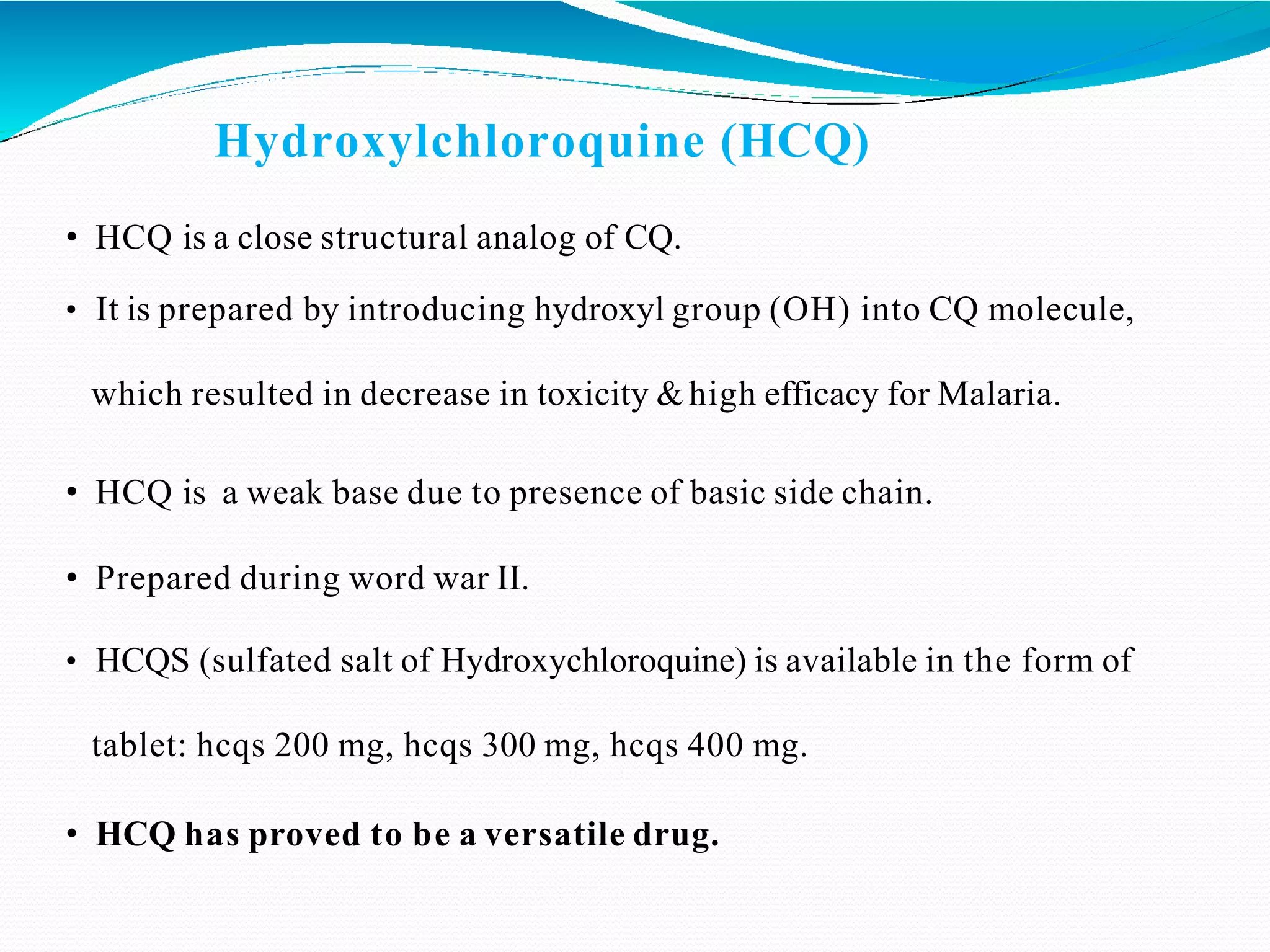 HYDROXYCHLOROQUINE MECHANISMS | PPTX