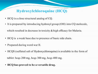HYDROXYCHLOROQUINE MECHANISMS | PPTX