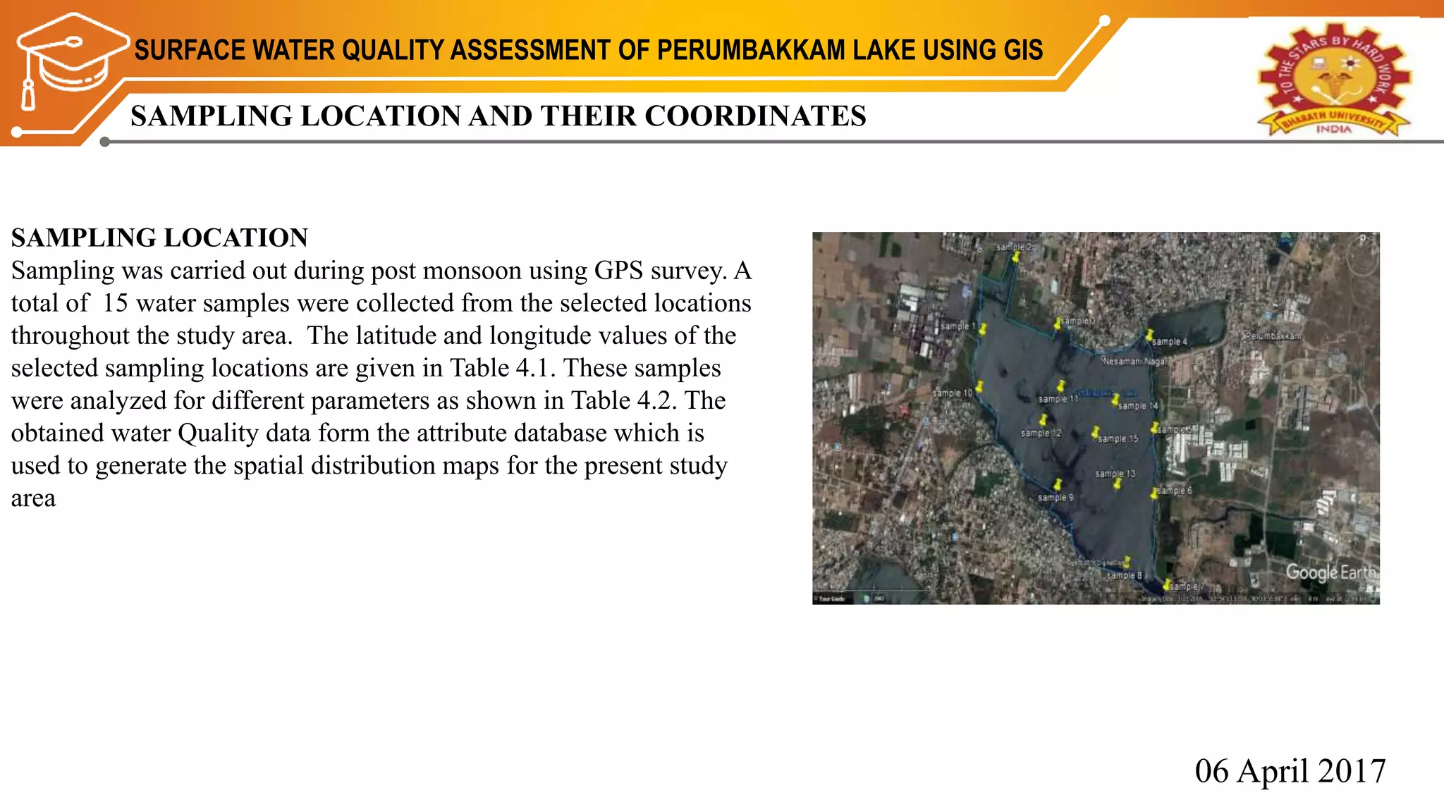 SURFACE WATER QUALITY ASSESSMENT USING GIS | PPTX