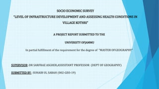 LEVEL OF INFRASTRUCTURE DEVELOPMENT AND ASSESSING HEALTH CONDITIONS IN ...