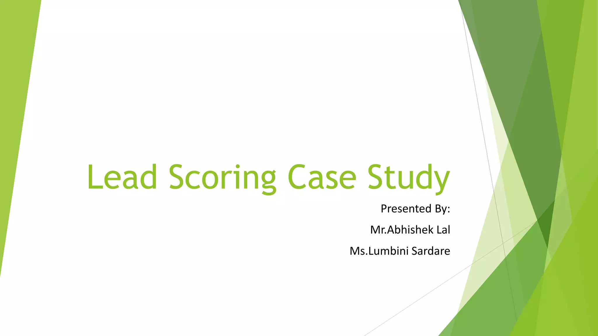 Lead Scoring Case Study | PPTX