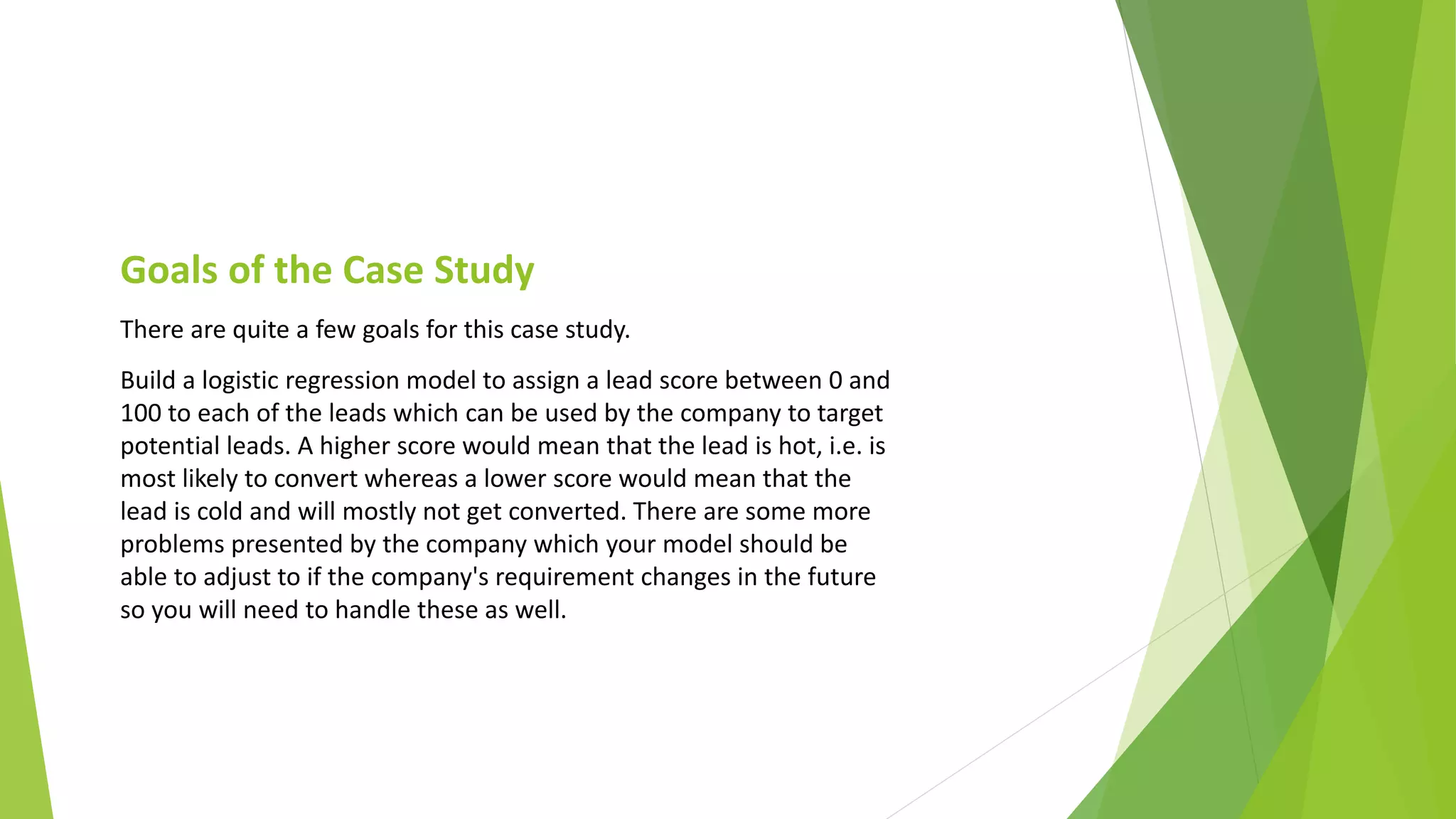 Lead Scoring Case Study | PPTX