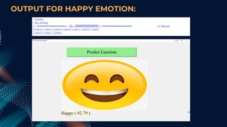 SPEECH BASED EMOTION RECOGNITION USING VOICE | PPTX