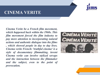 NEO-REALISM,CINEMA VERITE AND MISE-EN-SCENE.pptx