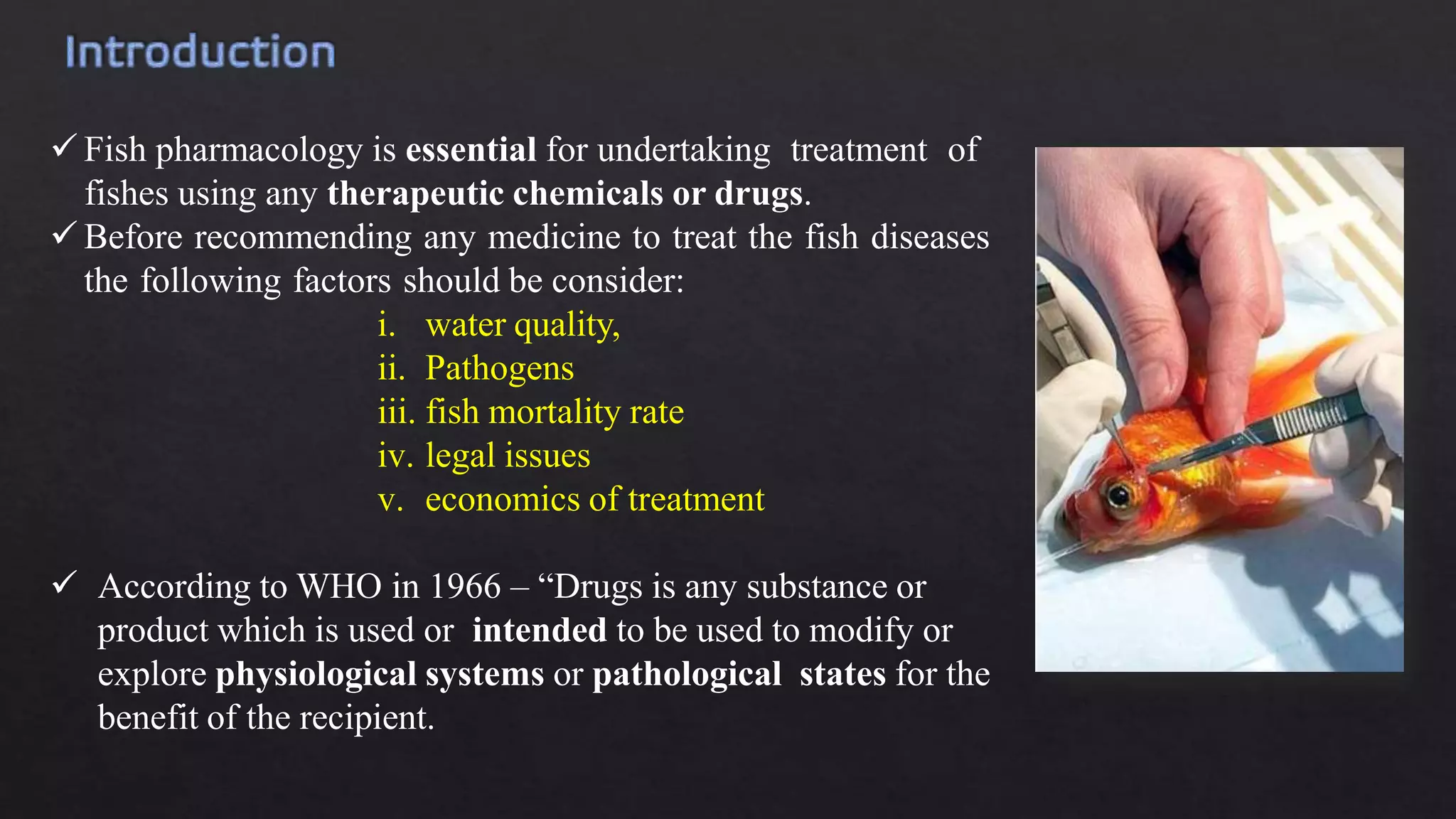 ROUTE OF ADMINISTRATION OF DRUGS AND METHOD OF APPLICATION TO FISH | PPTX