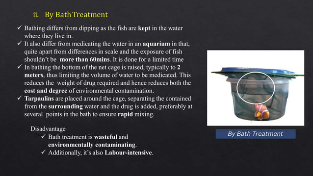 ROUTE OF ADMINISTRATION OF DRUGS AND METHOD OF APPLICATION TO FISH ...