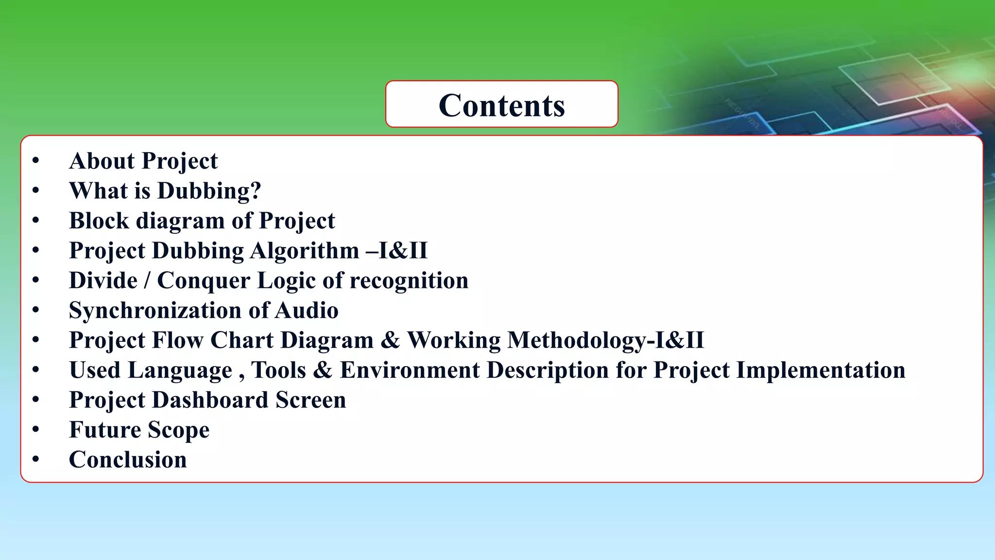 Speech Dubbing Software | PPTX