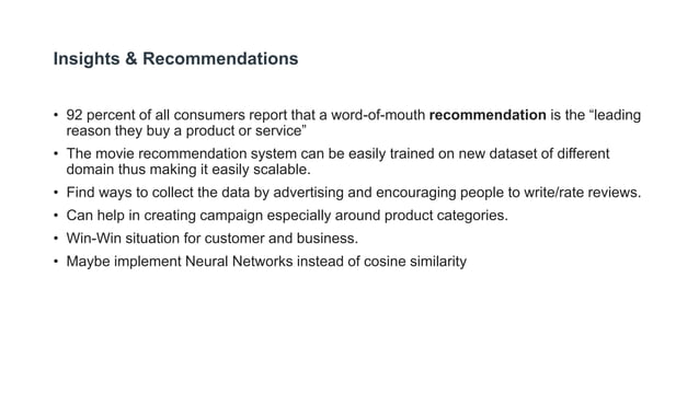 MovieRecommenderSystem.pptx | Computing | Technology & Computing